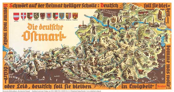 Wandkarte, Die deutsche Ostmark | Deutscher Buchdienst